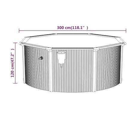 vidaXL Swimming Pool with Safety Ladder 300x120 cm | vidaXL.ie