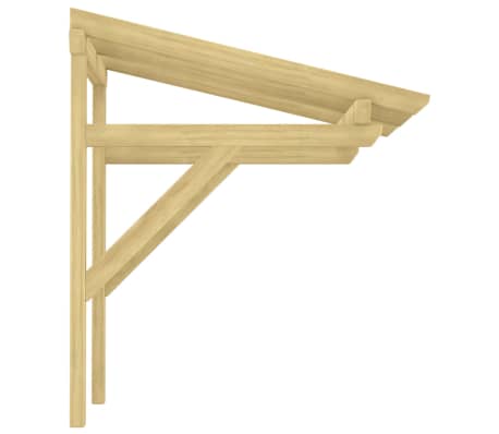 vidaXL Marquesina para puerta madera pino impregnada 100x100x80 cm ...