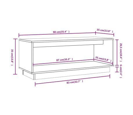 vidaXL TV Cabinet Black 90x35x35 cm Solid Wood Pine | vidaXL.co.uk