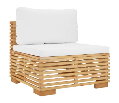 vidaXL Σαλόνι Κήπου Σετ 3 Τεμαχίων από Μασίφ Ξύλο Teak με Μαξιλάρια ...