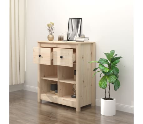vidaXL Sideboard 70x35x80 cm Solid Wood Pine | vidaXL.com.au