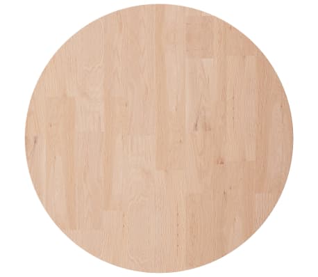 vidaXL Round Table Top O30x2 5 cm Untreated Solid Wood Oak
