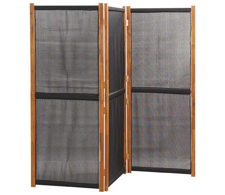 vidaXL 3-panels rumdeler 210x180 cm sort | vidaXL.dk