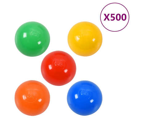vidaXL Bolas de juego multicolor 500 unidades | vidaXL.es