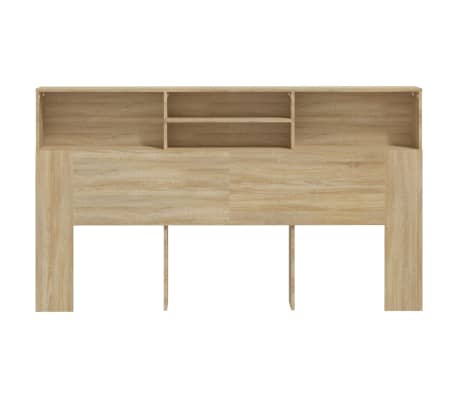 vidaXL Tăblie de pat cu dulap, stejar sonoma, 180x19x103,5 cm | vidaXL.ro