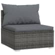vidaXL 10 Piece Garden Lounge Set with Cushions Brown Poly Rattan ...