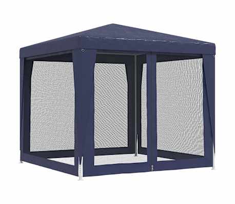 vidaXL Carpa para fiestas con 4 paredes de malla HDPE azul 2,5x2,5 m | vidaXL.es