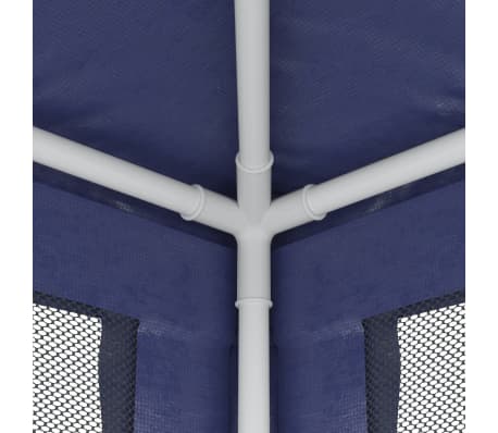 vidaXL Carpa para fiestas con 10 paredes de malla HDPE azul 3x12 m | vidaXL.es