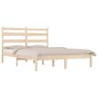 vidaXL Bed Frame Grey Solid Wood Pine 140x190 cm | vidaXL.co.uk