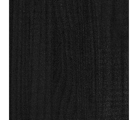 vidaXL Estructura de cama madera maciza de pino negra 90x200 cm | vidaXL.es