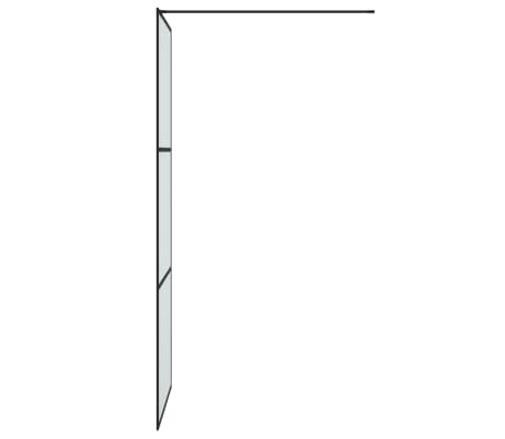 vidaXL Walk-in Shower Wall Black 80x195 cm Frosted ESG Glass | vidaXL.ie
