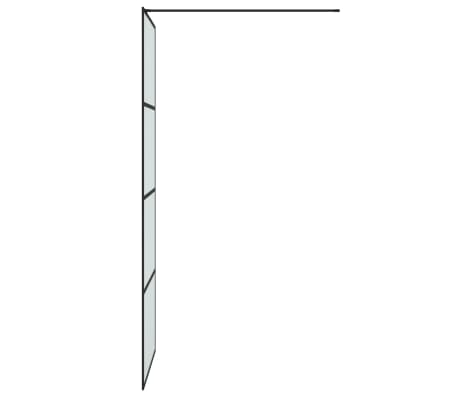 vidaXL Walk-in Shower Wall Black 80x195 cm Frosted ESG Glass | vidaXL.ie