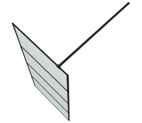 vidaXL Walk-in Shower Wall Black 80x195 cm Frosted ESG Glass | vidaXL.ie