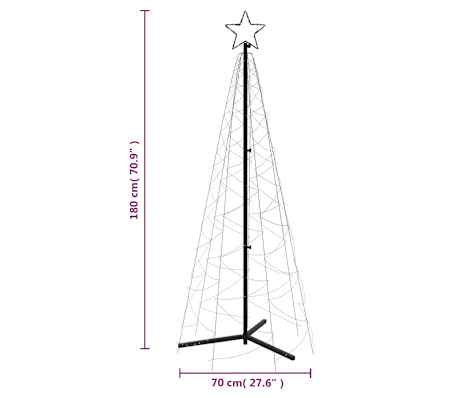 vidaXL Christmas Cone Tree Cold White 200 LEDs 2x6 ft | vidaXL.com