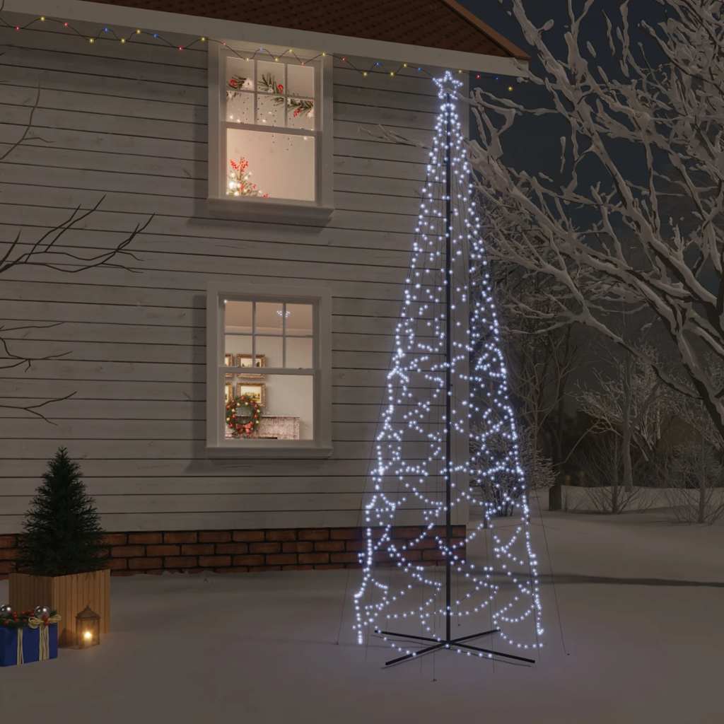 Arbre De No l C ne 1400 LED Blanc Froid 160x500 Cm Sapin De No l