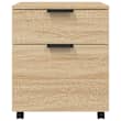 vidaXL Mobile File Cabinet with Wheels Artisan Oak 45x38x54 cm ...