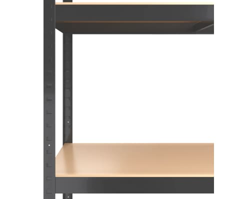 vidaXL 5-Layer Work Table with Shelves Anthracite Steel&Engineered Wood ...