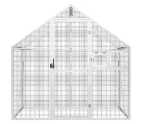 vidaXL Aviary Silver 179x100x185 cm Aluminium | vidaXL.com.au