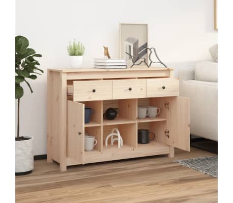 vidaXL Sideboard 100x35x74,5 cm Solid Wood Pine | vidaXL.ie