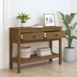 vidaXL Console Table White 100x35x75 cm Solid Wood Pine | vidaXL.ie
