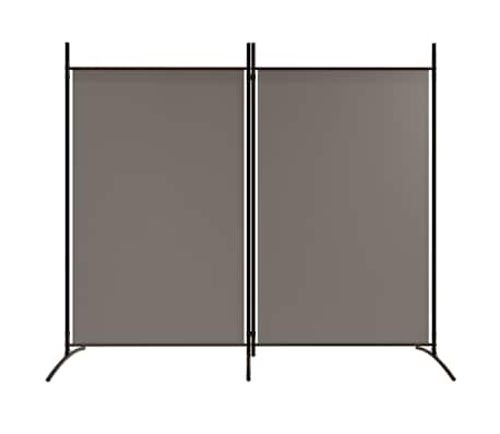 vidaXL 2-Panel Room Divider Anthracite 175x180 cm Fabric | vidaXL.ie