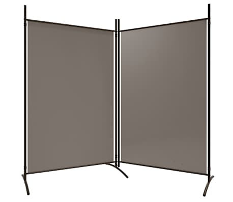 vidaXL 2-Panel Room Divider Anthracite 175x180 cm Fabric | vidaXL.ie