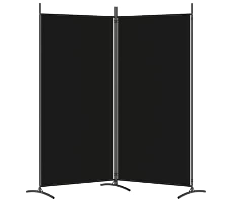 vidaXL 2-panels rumdeler 175x180 cm stof sort | vidaXL.dk