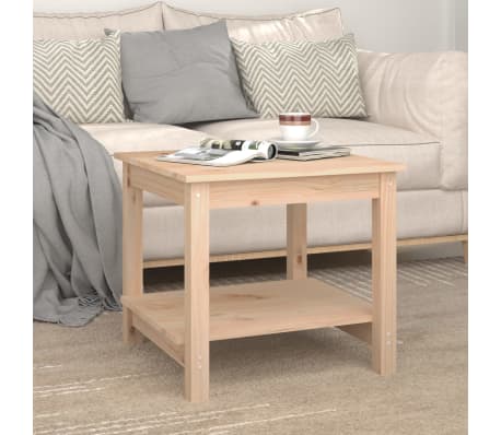 vidaXL Coffee Table 50x50x45 cm Solid Wood Pine