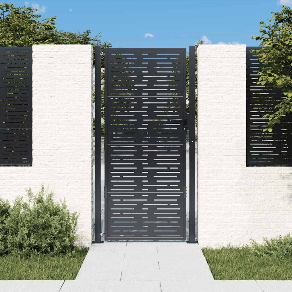 Garden Gate Decorative Door Outdoor Anthracite Steel Square Design ...