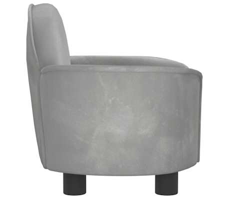 vidaXL Hundebett Hellgrau 66x40x45 cm Samt | vidaXL.de