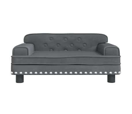 vidaXL Dog Bed Dark Grey 70x45x30 cm Velvet | vidaXL.com.au