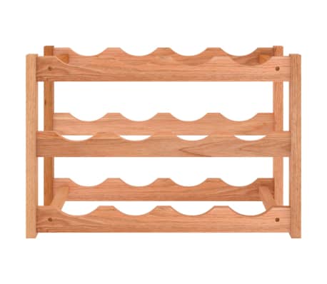 vidaXL Wine Rack for 12 Bottles Solid Wood Walnut | vidaXL.com