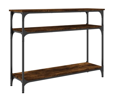 vidaXL Console Table Smoked Oak 100x29x75 cm Engineered Wood | vidaXL.ie