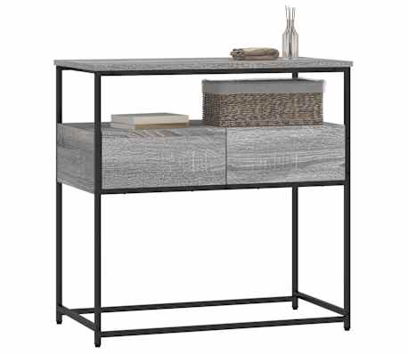 vidaXL Console Table Grey Sonoma 75x40x75 cm Engineered Wood | vidaXL.ie