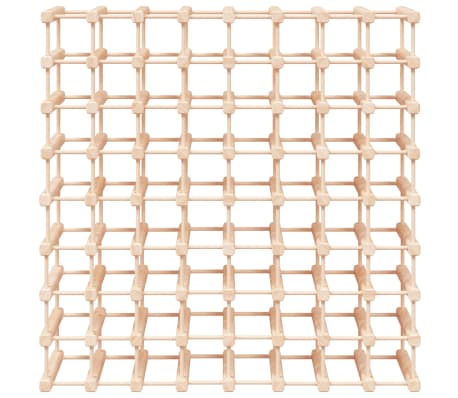 vidaXL vinreol til 72 flasker 90,5x23x90,5 cm massivt fyrretræ | vidaXL.dk