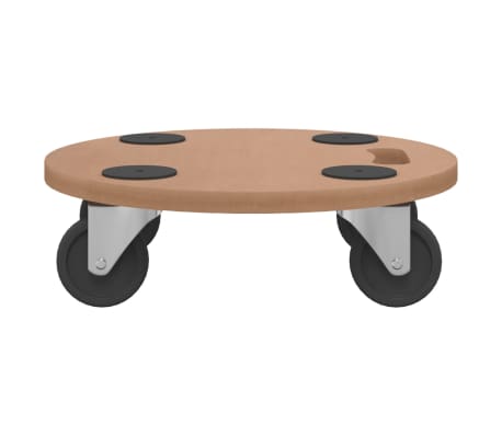 vidaXL Dolly Trolleys 6 pcs Round Engineered Wood | vidaXL.ie