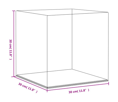 vidaXL Display Box Transparent 30x30x30 cm Acrylic | vidaXL.ie