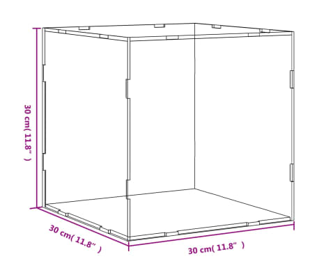 vidaXL Display Box Transparent 30x30x30 cm Acrylic | vidaXL.ie