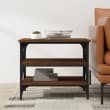 vidaXL Side Table Smoked Oak 55x38x45 cm Engineered Wood | vidaXL.ie