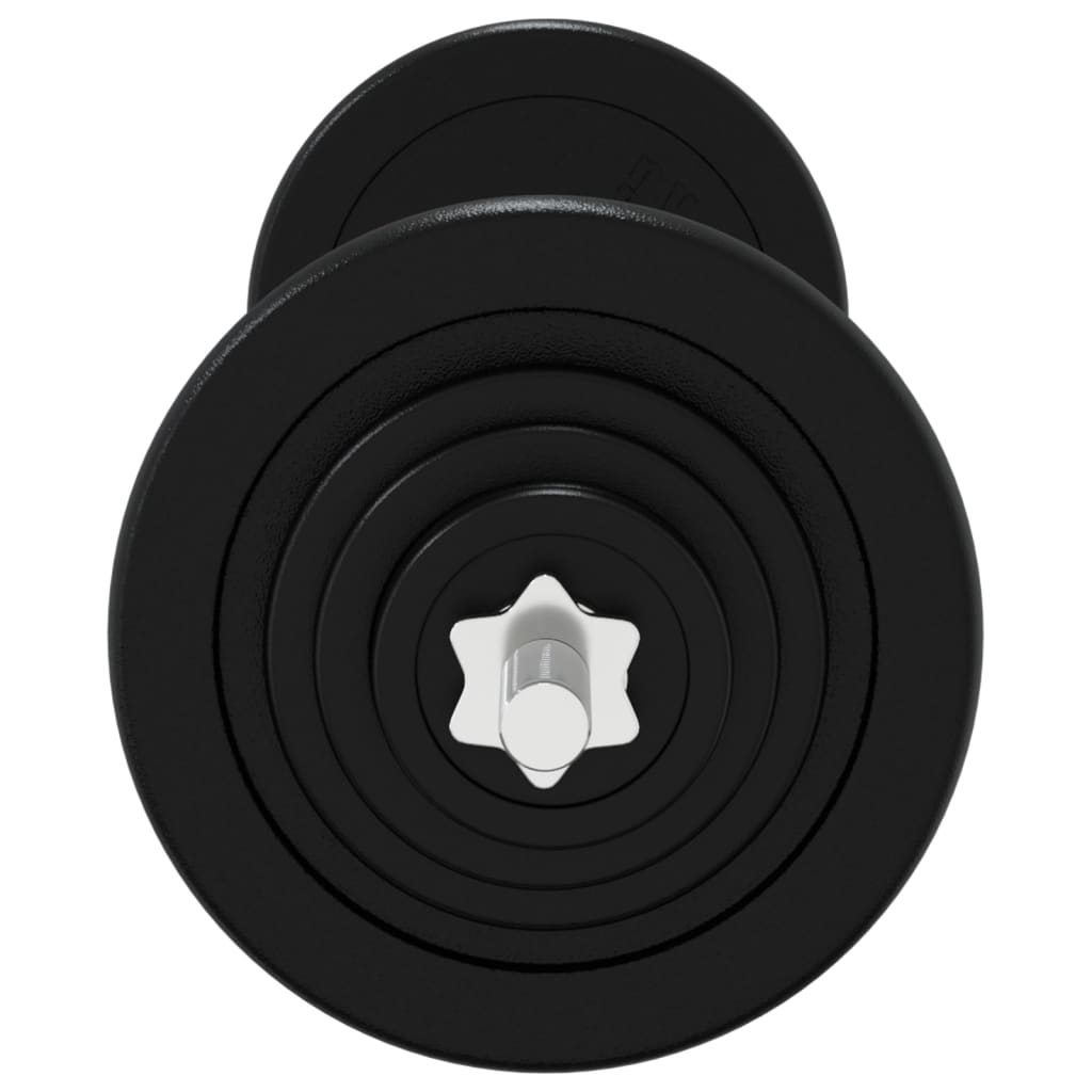 Barbell With Plates 60 Kg Cast Iron Chrome Plated Steel Kuiwee