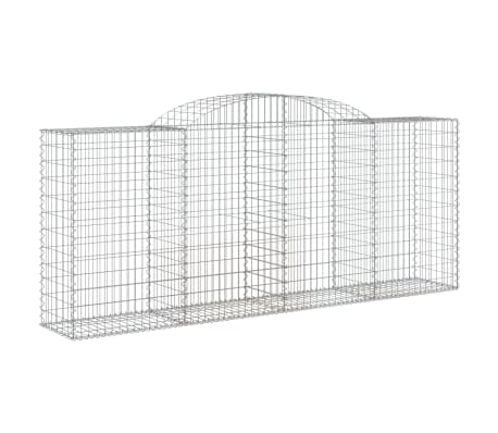vidaXL Arched Gabion Baskets 11 pcs 300x50x120/140 cm Galvanised Iron ...