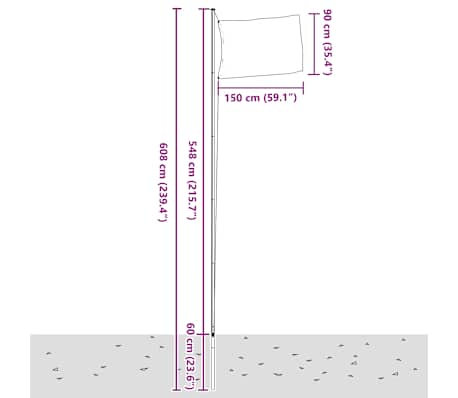 vidaXL Mástil de bandera modular aluminio plateado 6,23 m | vidaXL.es