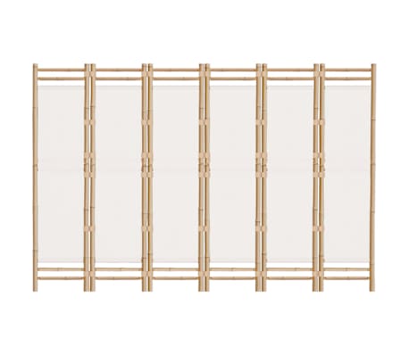 vidaXL Separator de cameră pliabil cu 6 panouri 240 cm bambus și pânză ...