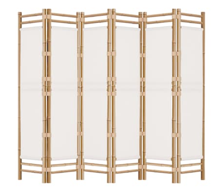 vidaXL Separator de cameră pliabil cu 6 panouri 240 cm bambus și pânză ...