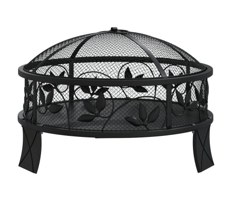 vidaXL Vatră de foc cu vătrai, 50 cm, oțel, XXL | vidaXL.ro
