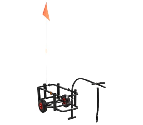 vidaXL Fishing Trolley Black Steel | vidaXL.com
