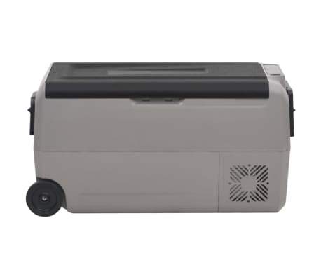 vidaXL Ladă frigorifică cu roată și mâner 60 L, negru și gri, PP & PE ...