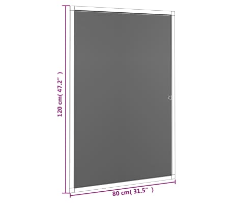 vidaXL insektnet til vinduer 80x120 cm antracitgrå | vidaXL.dk