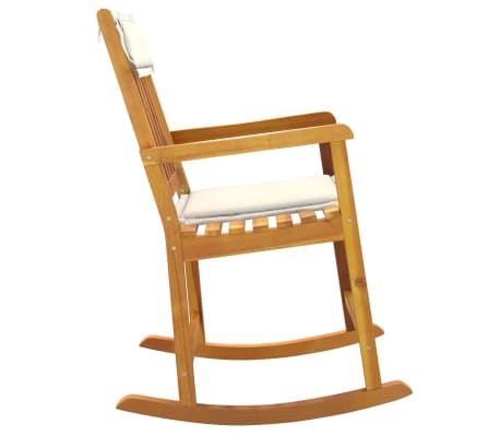 vidaXL Rocking Chair with Cushions Solid Wood Acacia | vidaXL.com
