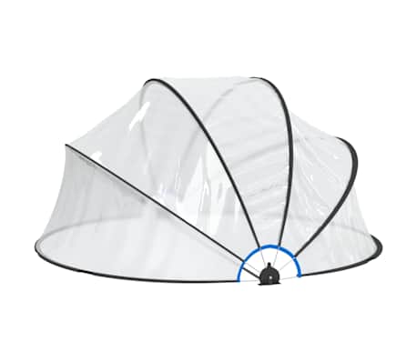 vidaXL Pool Dome Transparent PVC, Fiberglass Large Collapsible | vidaXL.com